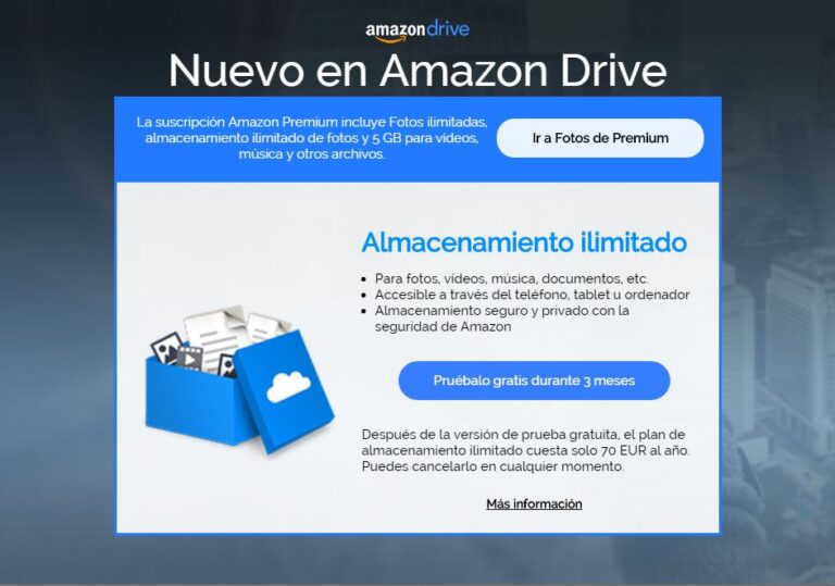 Amazon Drive ofrece almacenamiento ilimitado por 70€ anuales | ActualApp