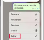 WhatsApp: Cómo editar un mensaje ya enviado (2025) | ActualApp